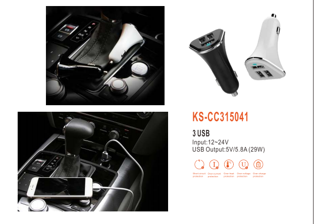 Dual Port Car TYPE C 9V2A 36W USB Power Delivery 3.0 Charger